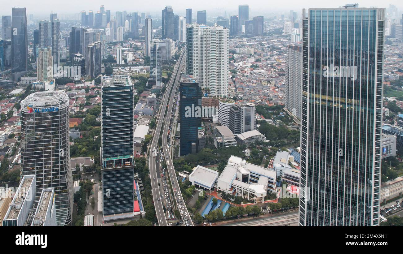 Aerial view of Asia Business concept for real estate - panoramic modern ...