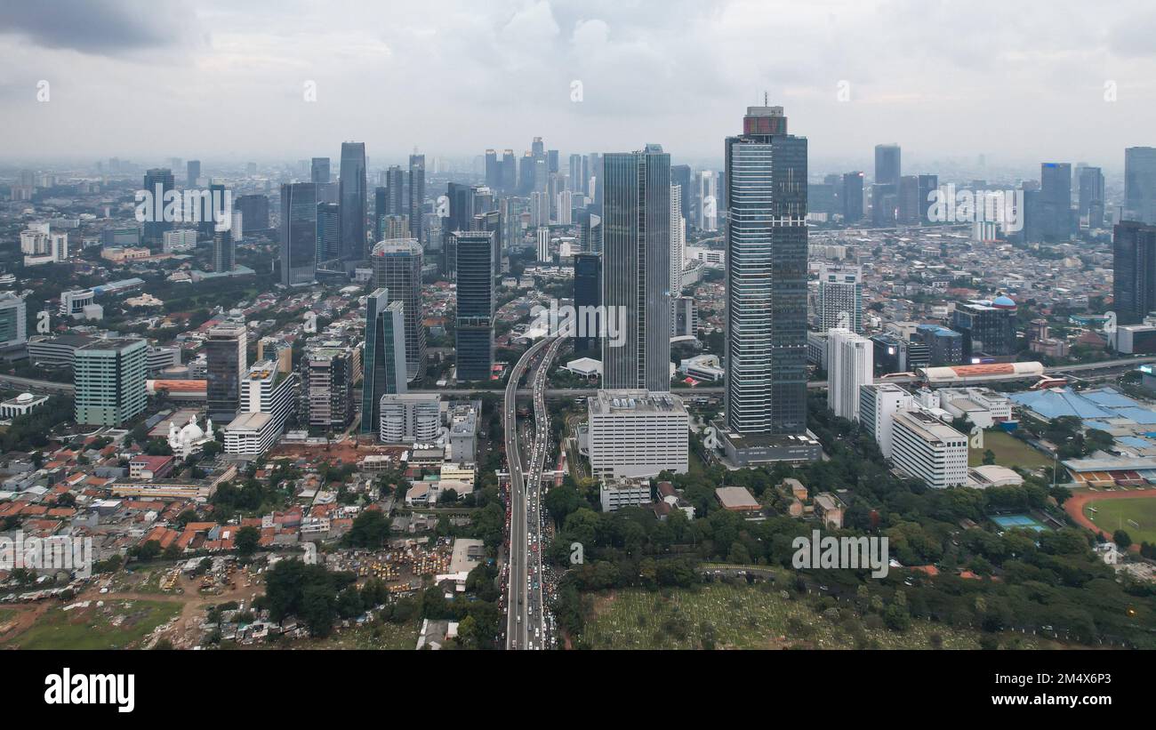 Aerial view of Asia Business concept for real estate - panoramic modern ...