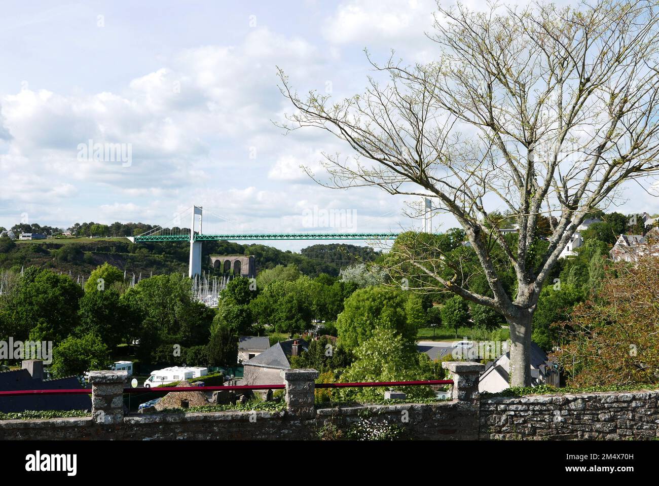 La Ferte-Bernard, le port neuf and new bridge, Morbihan, Bretagne ...