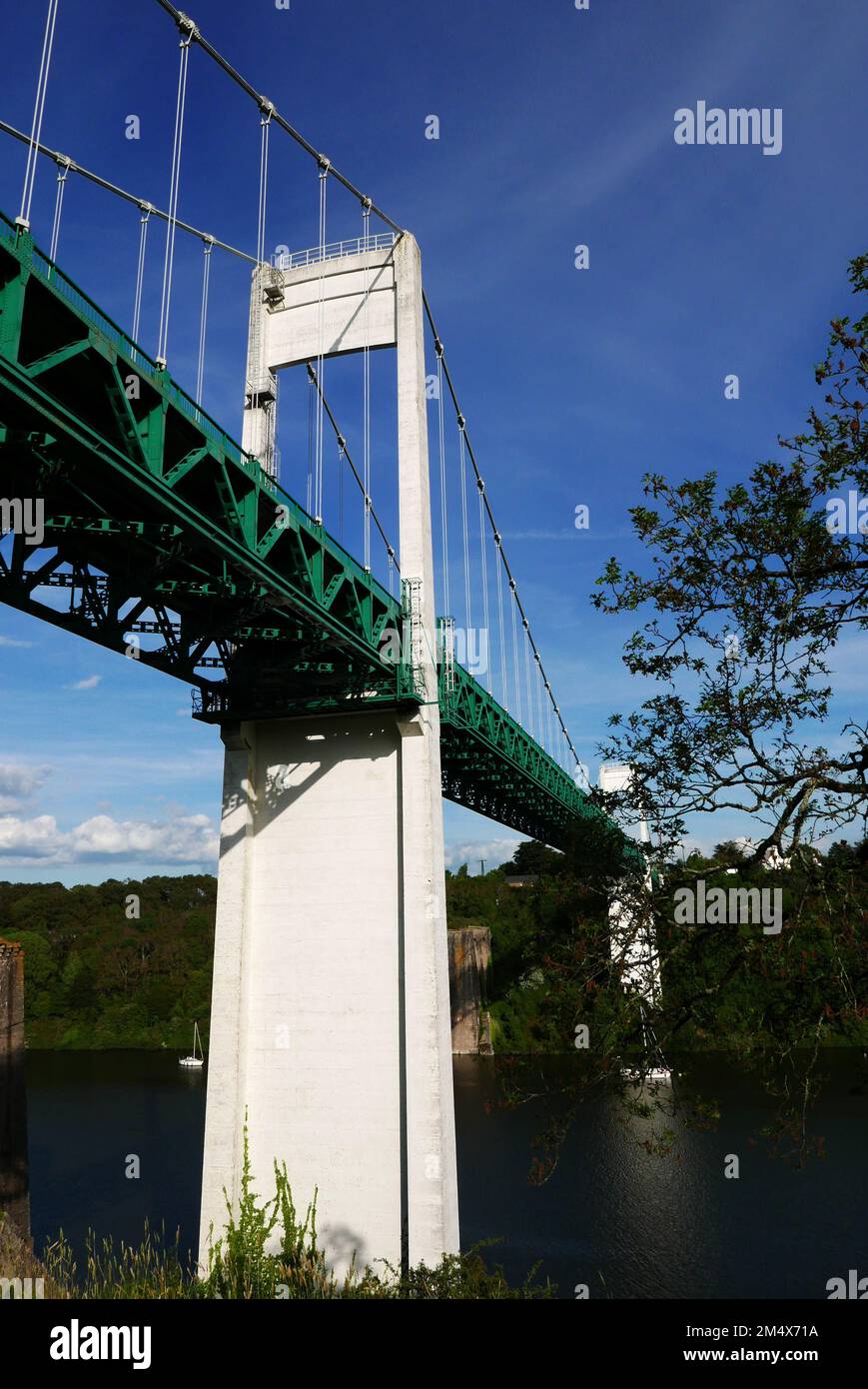 La Ferte-Bernard, le port neuf and new bridge, Morbihan, Bretagne ...