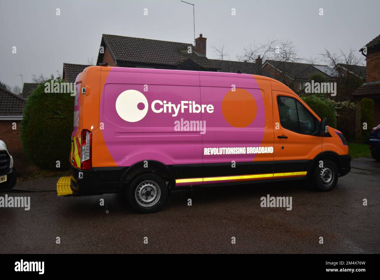 City Fibre cable TV Internet van pink Northampton Northamptonshire fit ...