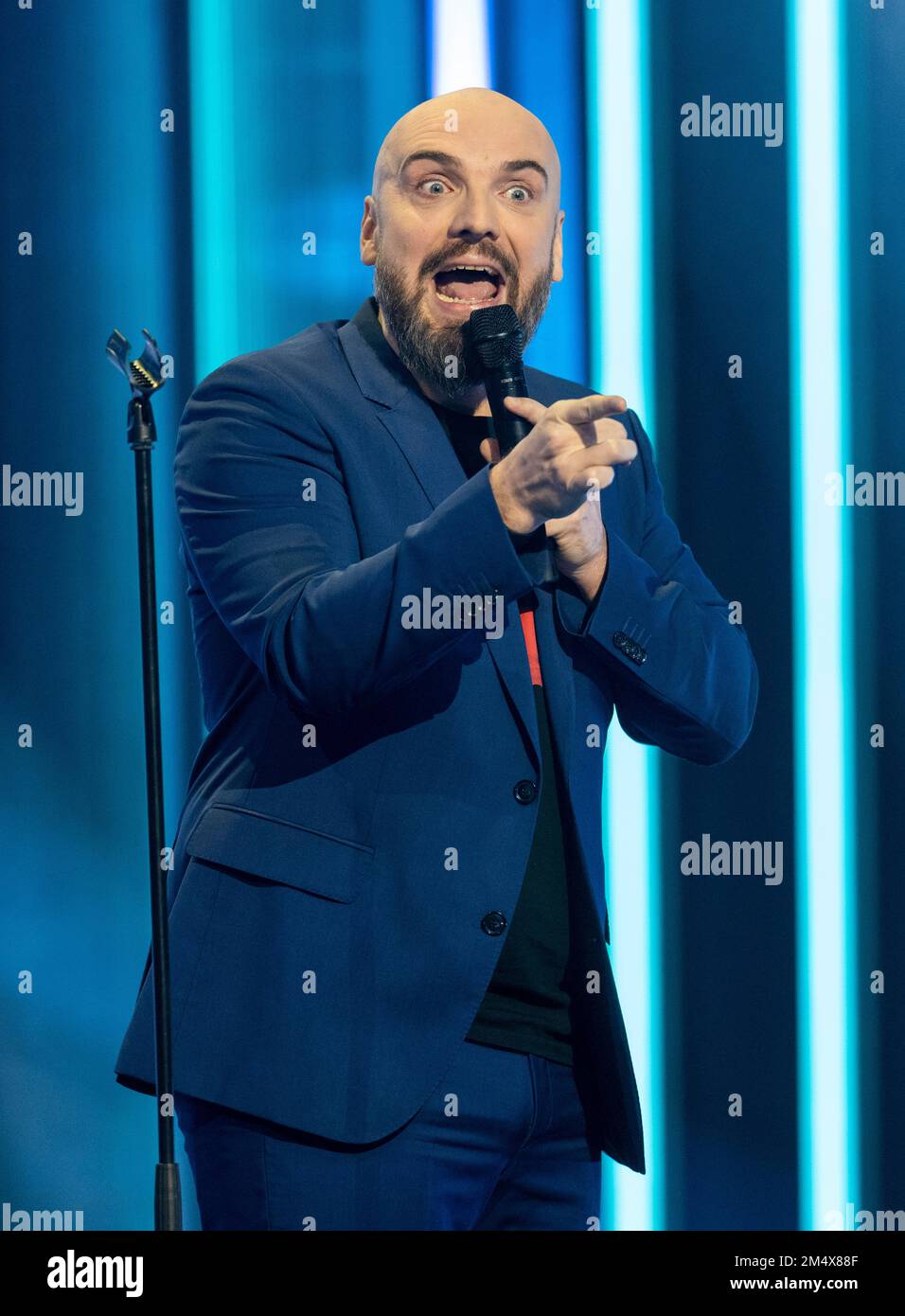 Berlin, Germany. 12th Dec, 2022. Comedian Ingmar Stadelmann is on stage ...