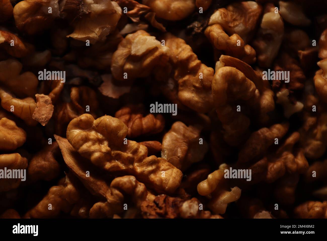 Background image that is composed of different shapes of nuts Stock ...