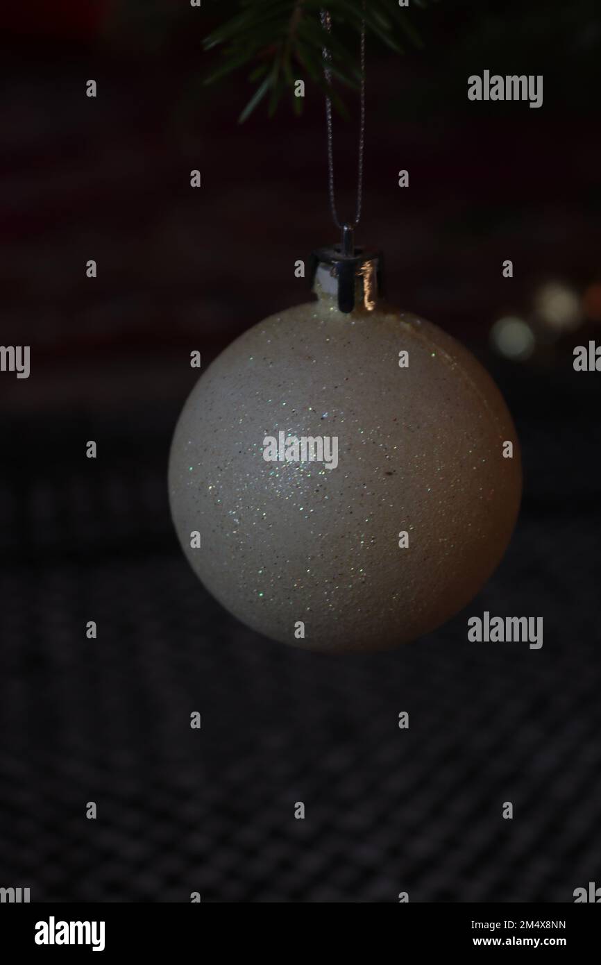 Christmas ball made of different plastic and gummy elements, specific ...