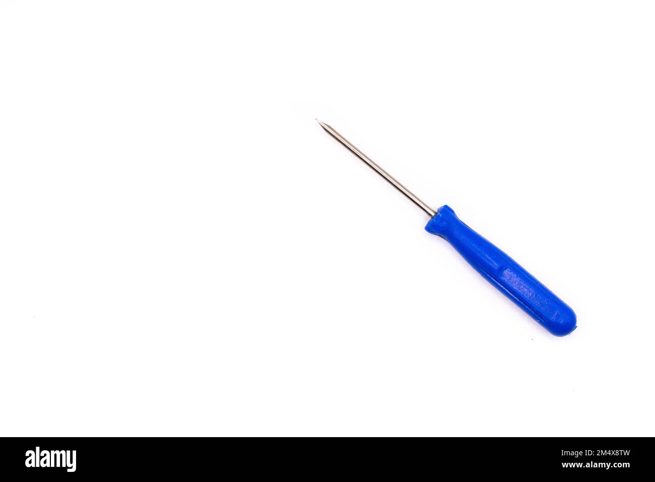 A blue-slotted screwdriver isolated on a white background Stock Photo ...