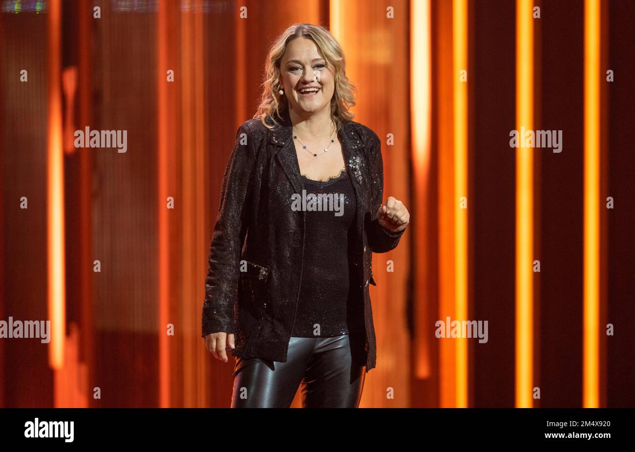 Berlin, Germany. 12th Dec, 2022. Comedian Lisa Feller is on stage ...