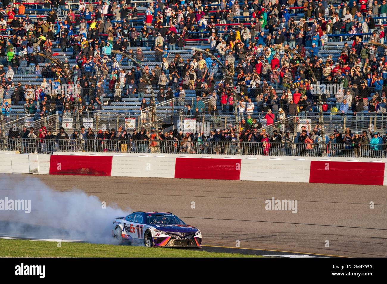 Denny Hamlin wins the Toyota Owners 400 at Richmond Raceway in Richmond ...