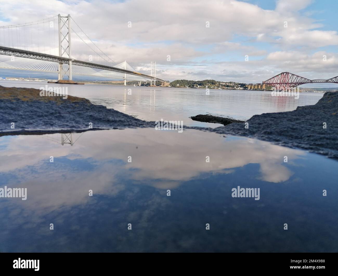 Pair of bridges in Scotland including the fourt bridge Stock Photo - Alamy