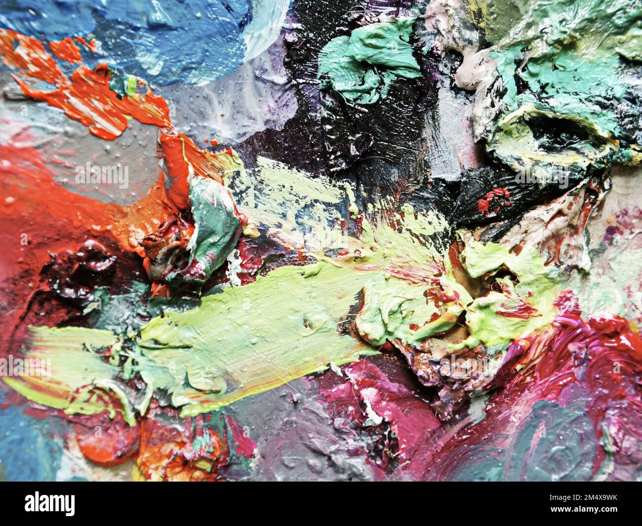 Background image of bright oil-paint palette Stock Photo - Alamy