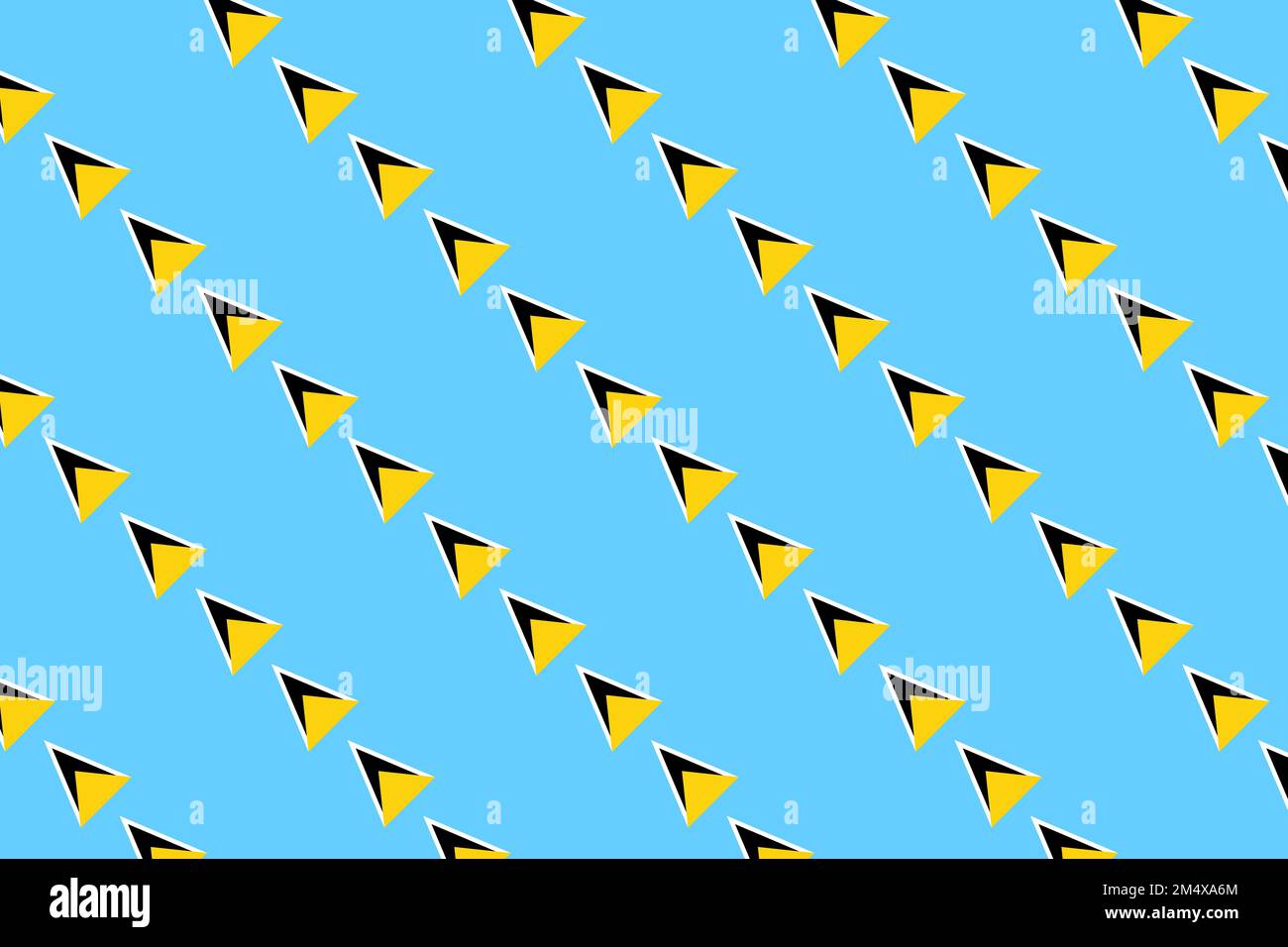 Geometric pattern in the colors of the national flag of Saint Lucia ...
