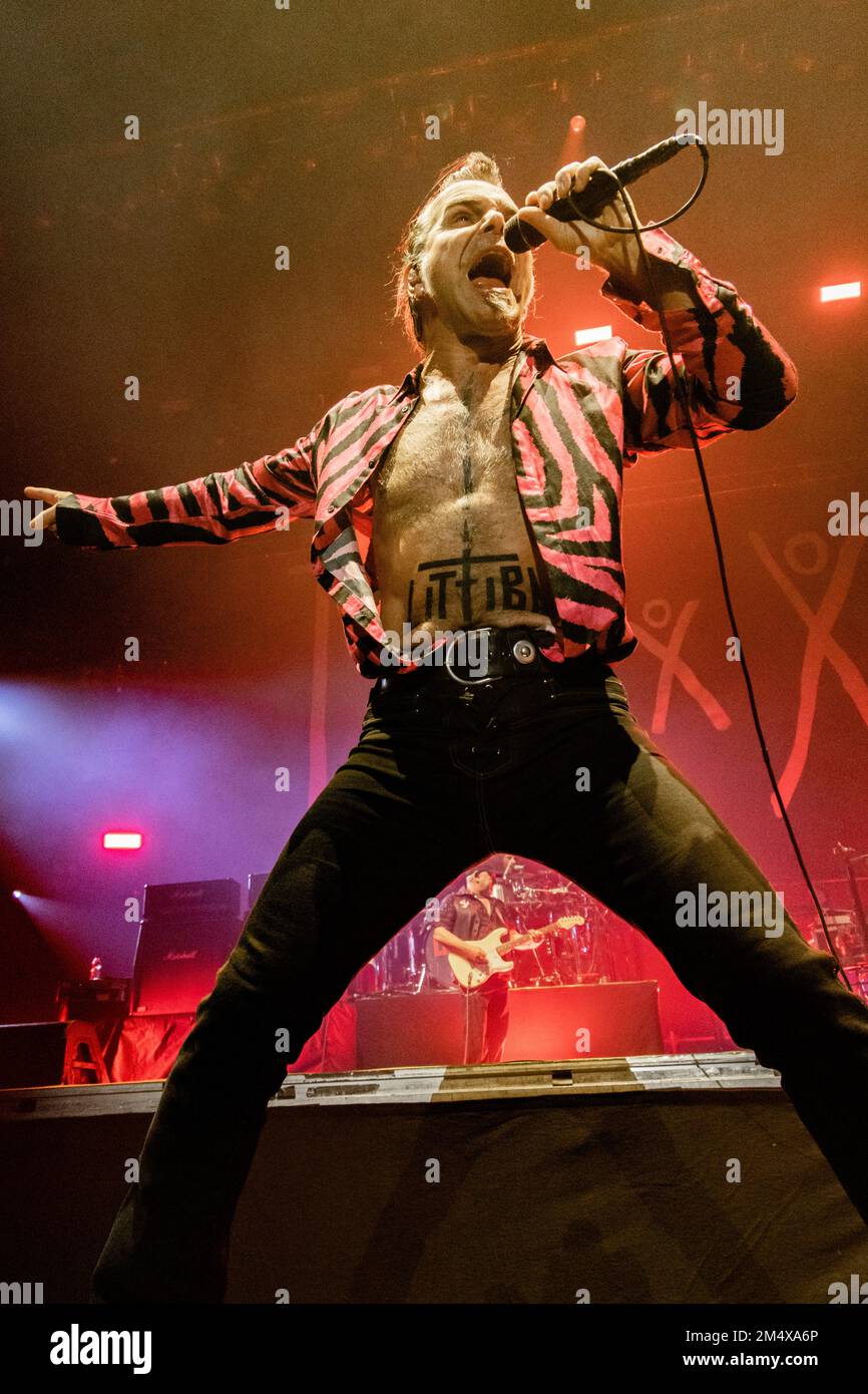 Milan Italy. 22 December 2022. The Italian rock band LITFIBA performs ...
