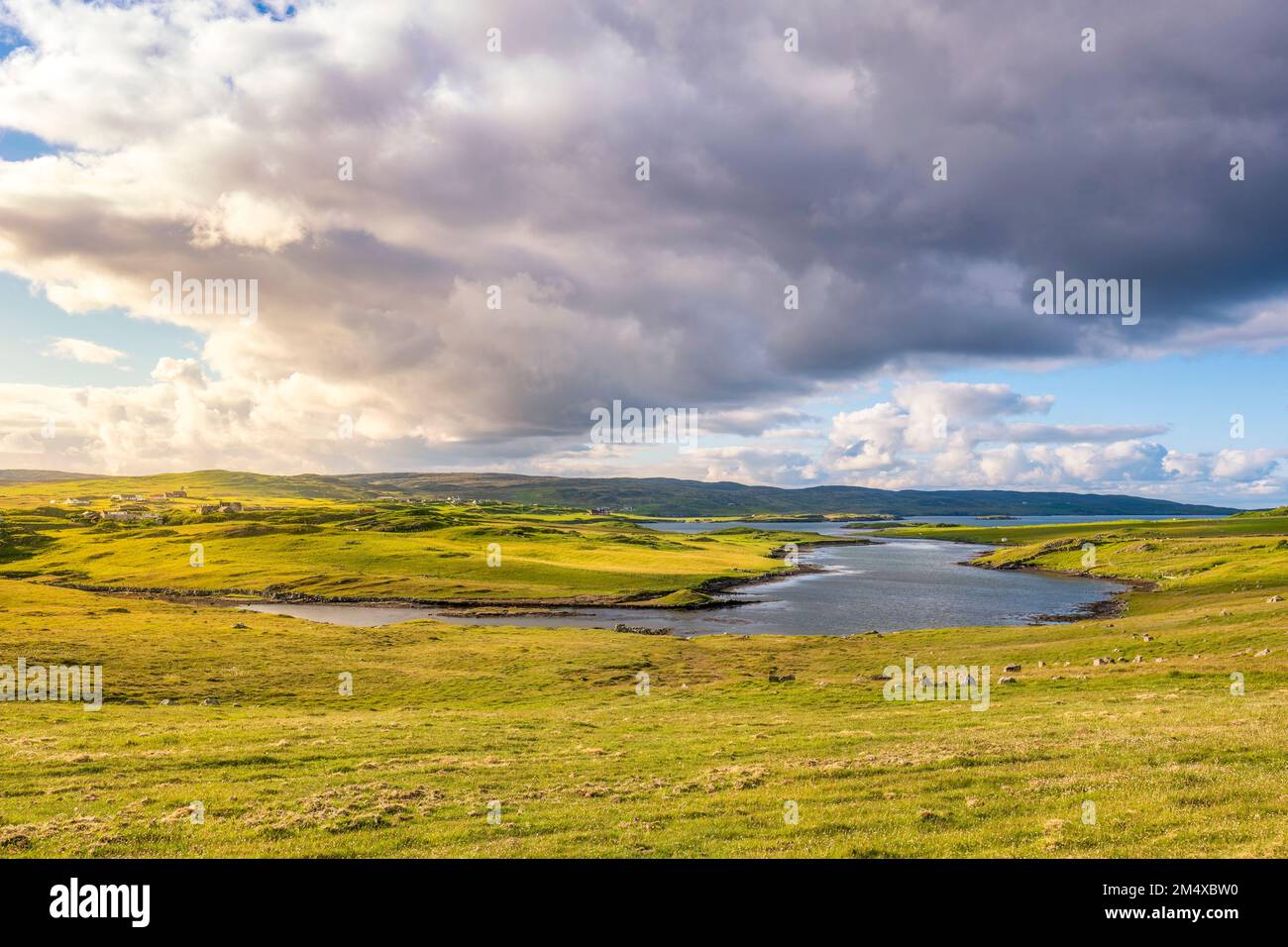 Large clouds small inlet shetland islands hi-res stock photography and ...