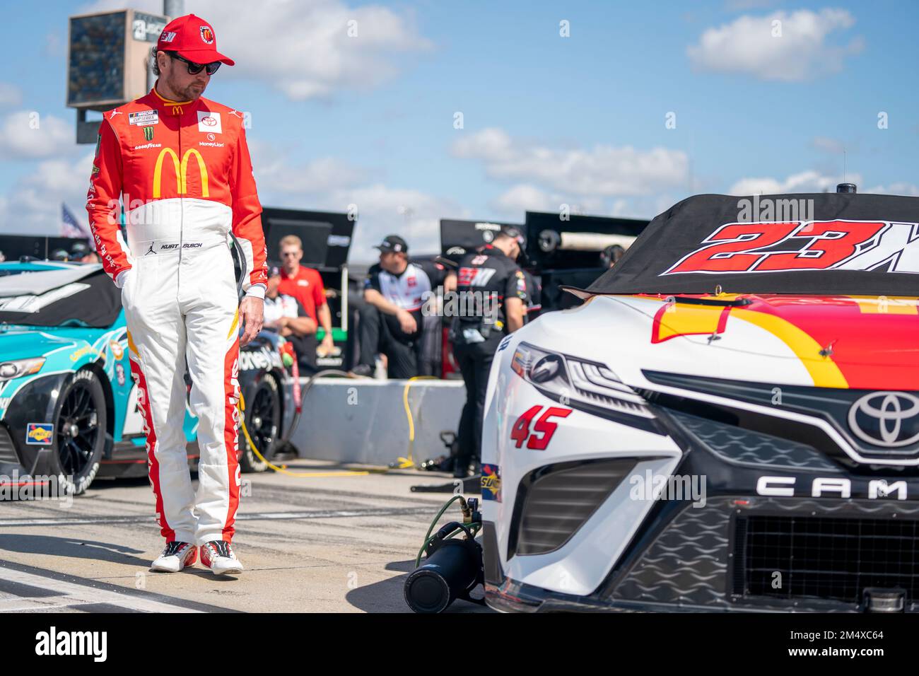 Kurt Busch takes to the track to practice for the Goodyear 400 at ...