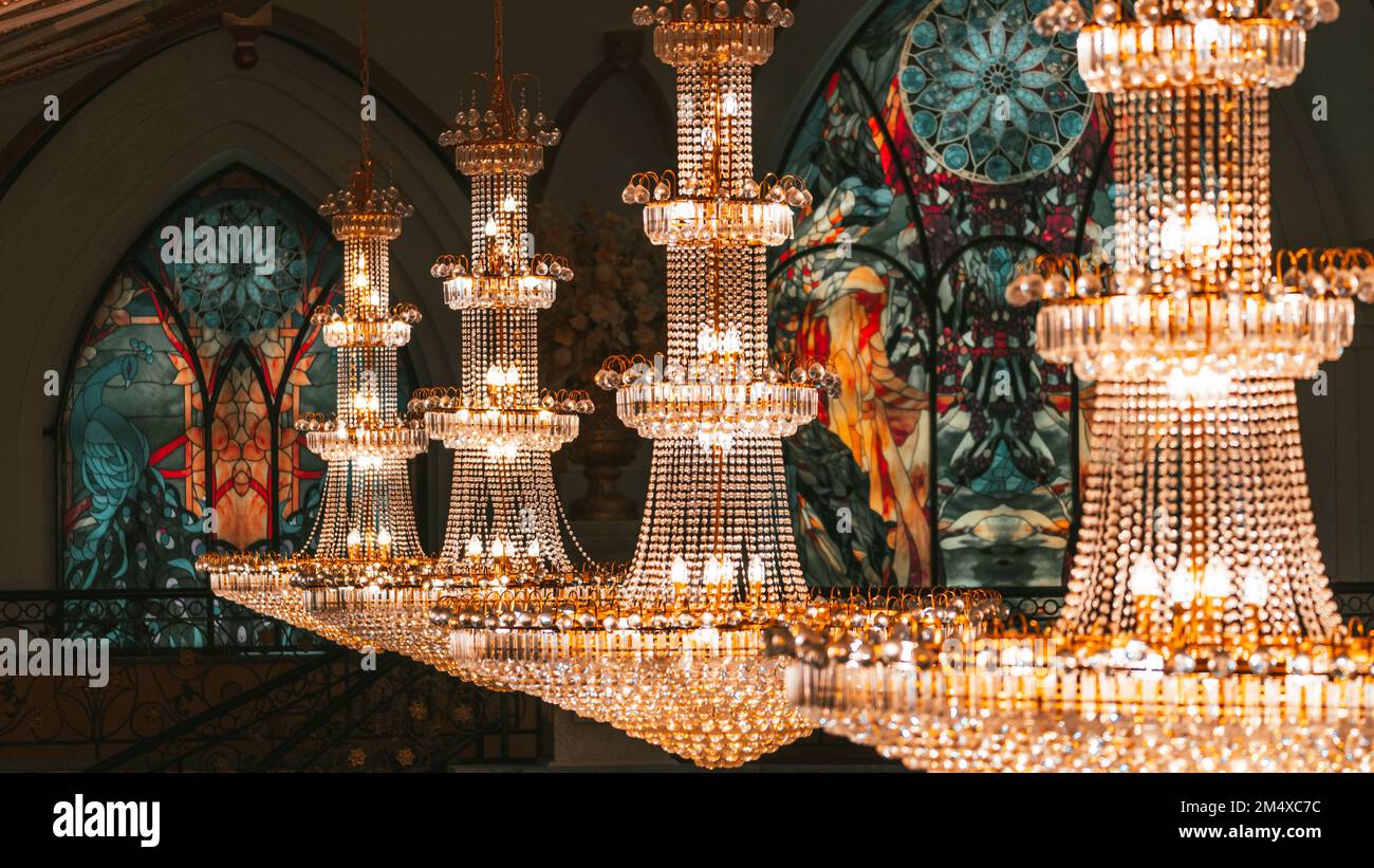 A beautiful shot of the interiors of the Volga Manor in Harbin, China ...