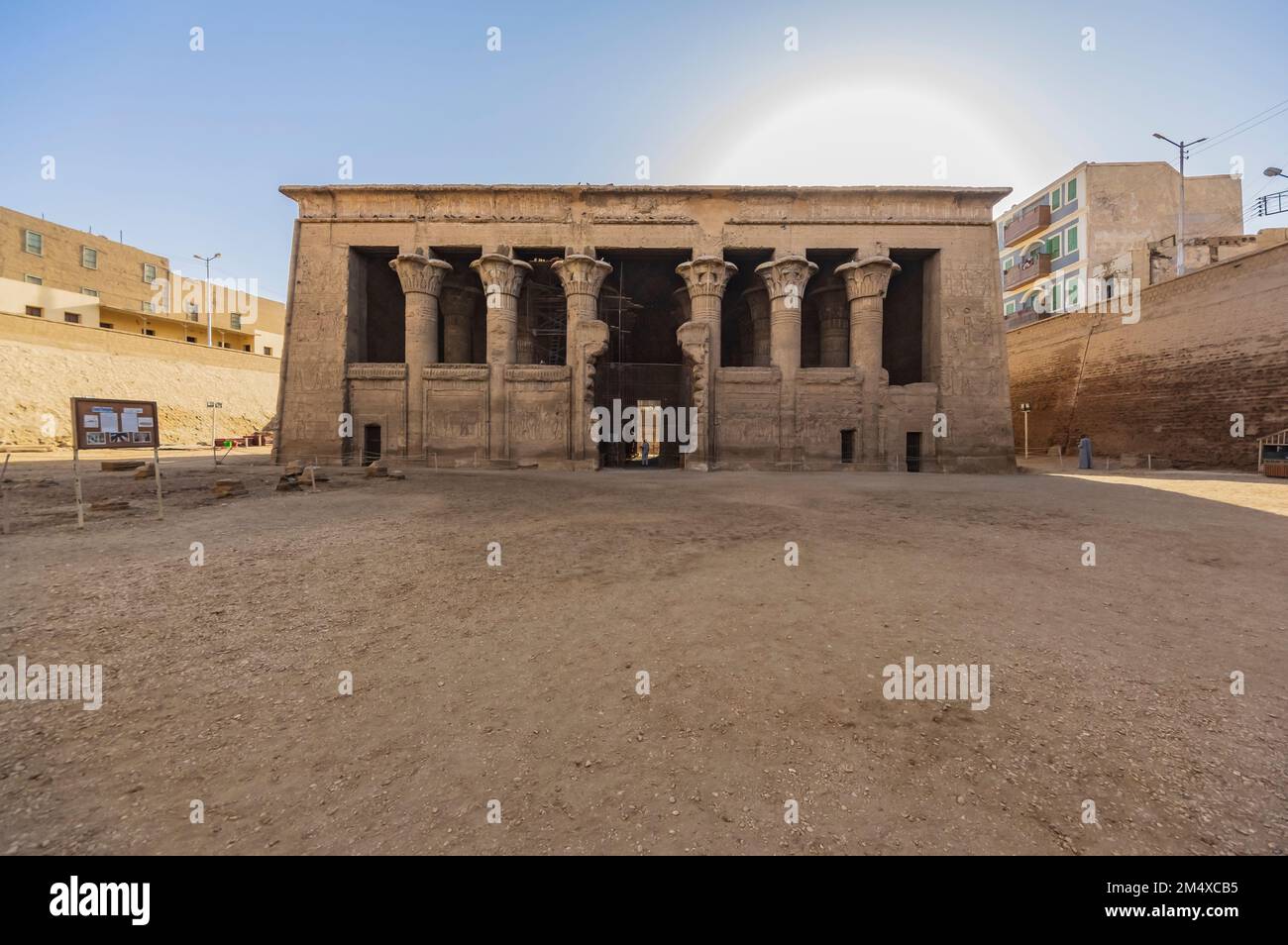 Egypt, Luxor Governorate, Esna, Facade of Temple Of Khnum Stock Photo ...