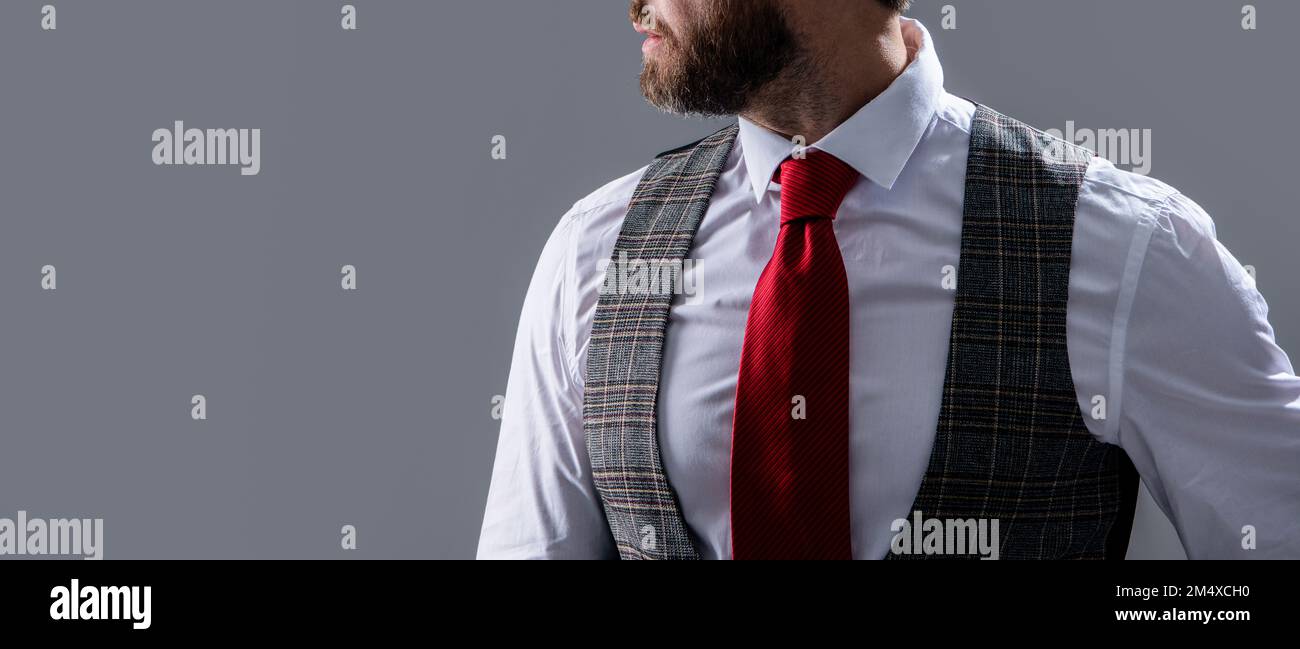 formalwear of man in studio banner with copy space. photo of man ...