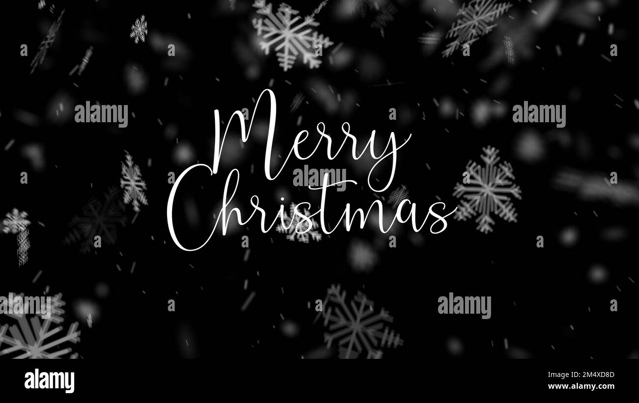 Abstract Christmas Snowflakes background. Falling Christmas snow flake ...