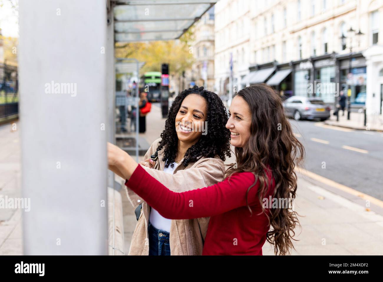 Touching on bus hi-res stock photography and images - Alamy