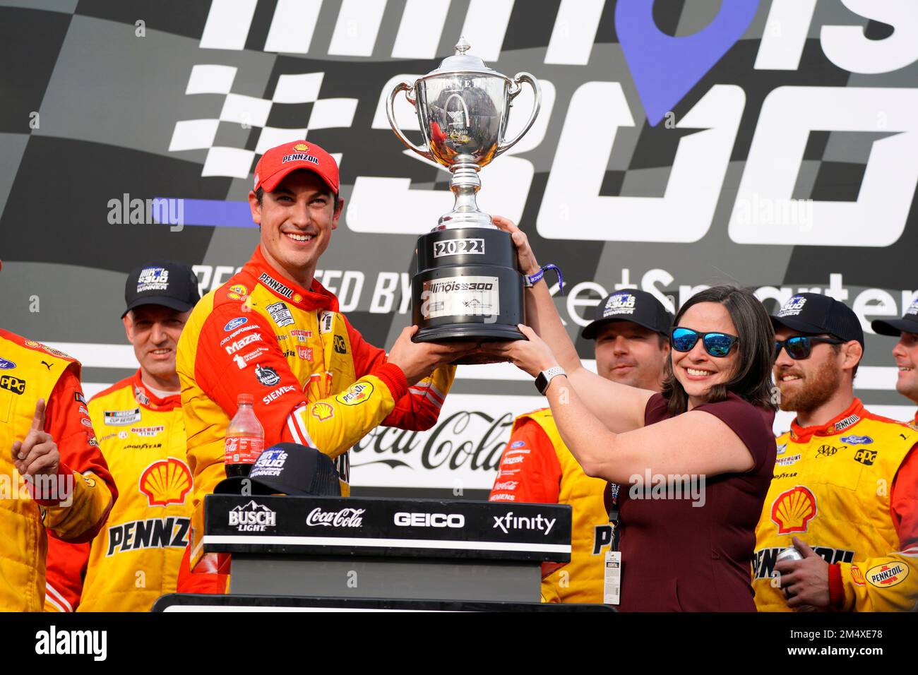 Joey Logano wins the Enjoy Illinois 300 at Gateway at World Wide ...