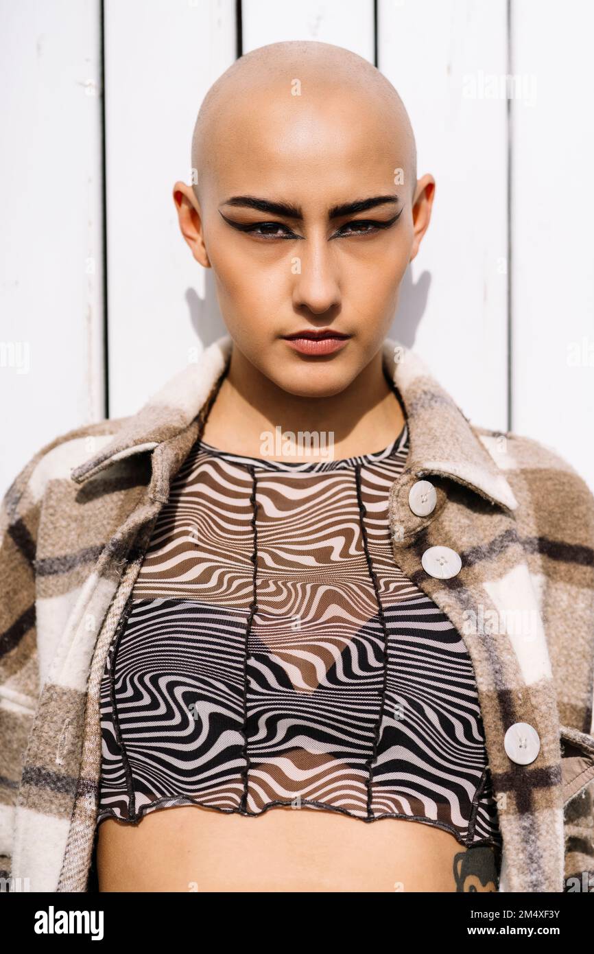 Young bald woman in hi-res stock photography and images - Alamy