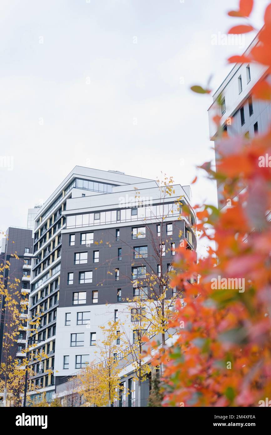 Residential buildings in front of sky Stock Photo - Alamy