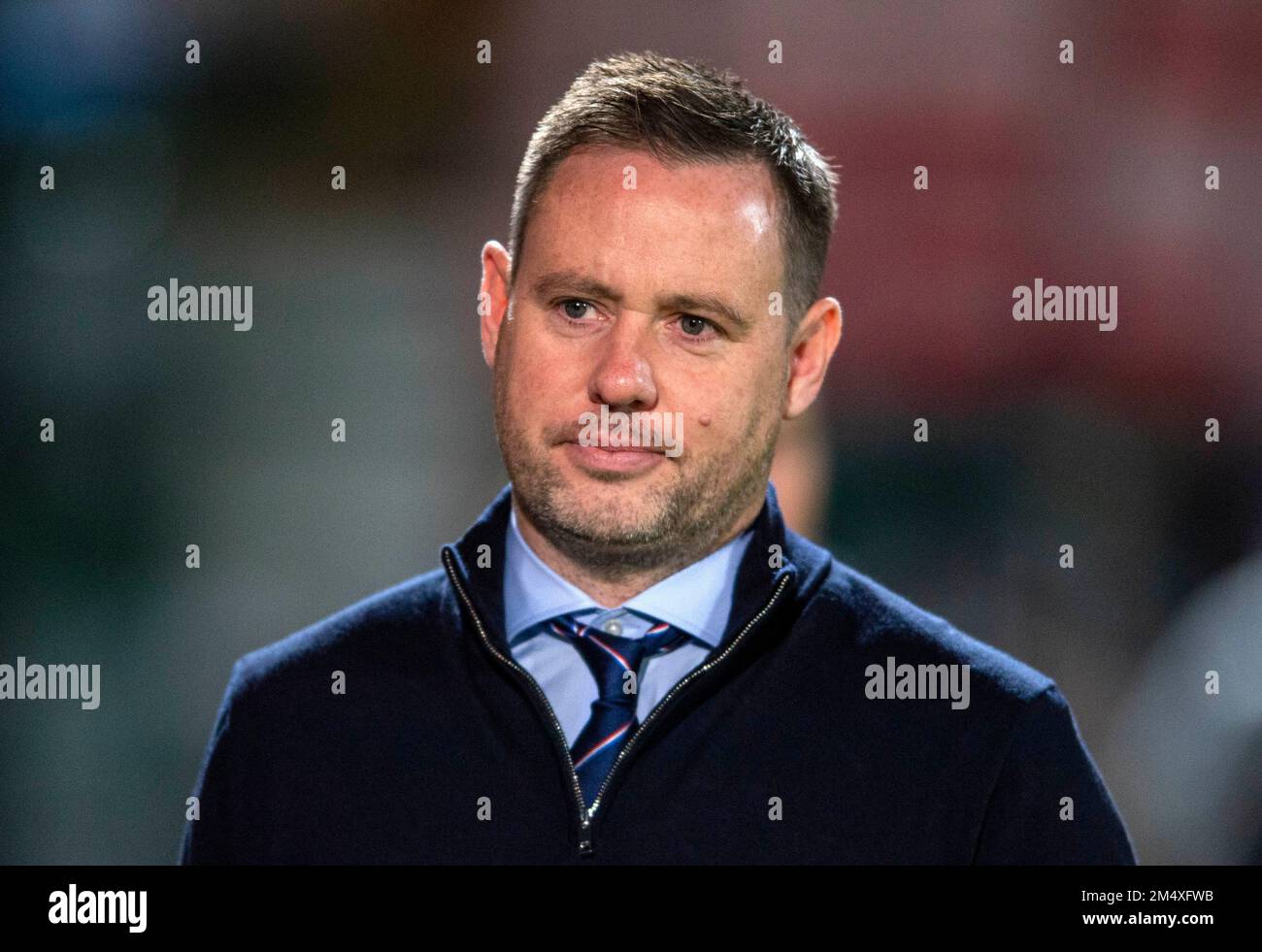 Rangers Manager Michael Beale arrives at stadium before the cinch ...