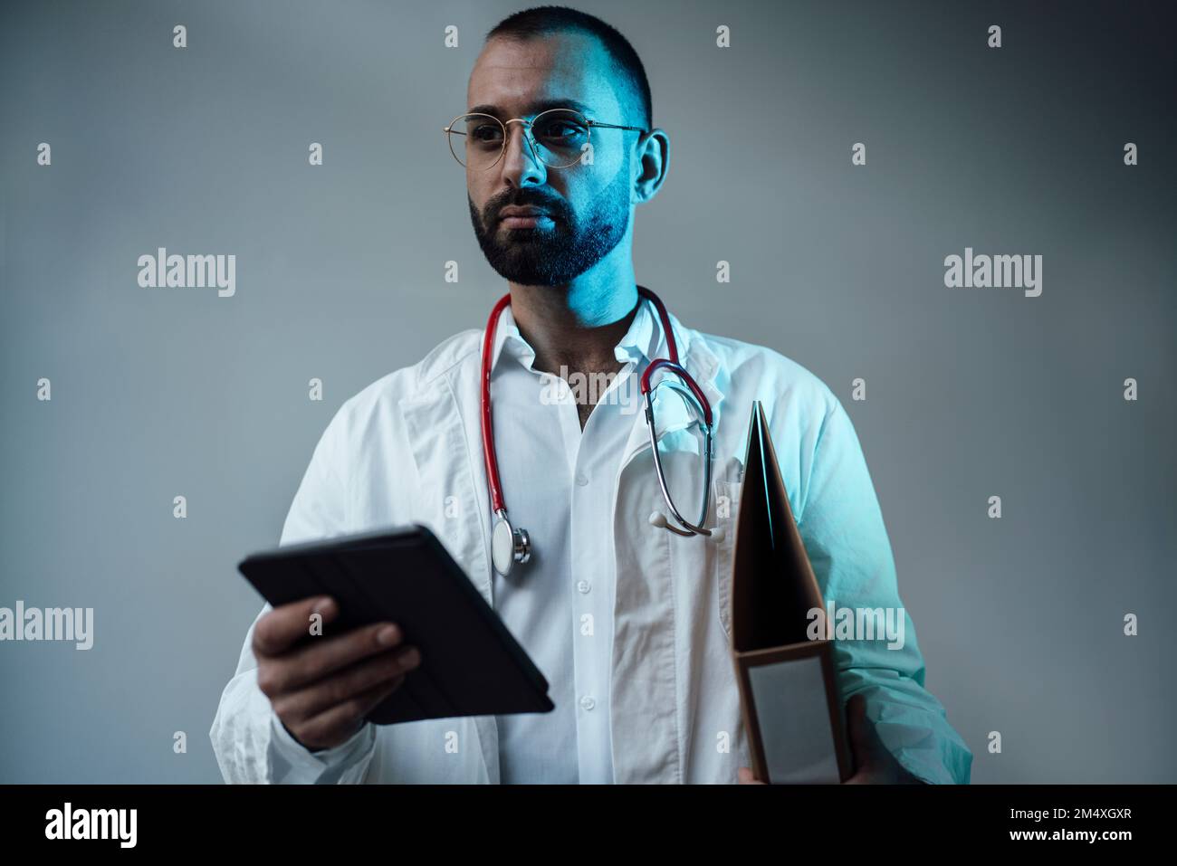 Beard doctor holding stethoscope hi-res stock photography and images ...