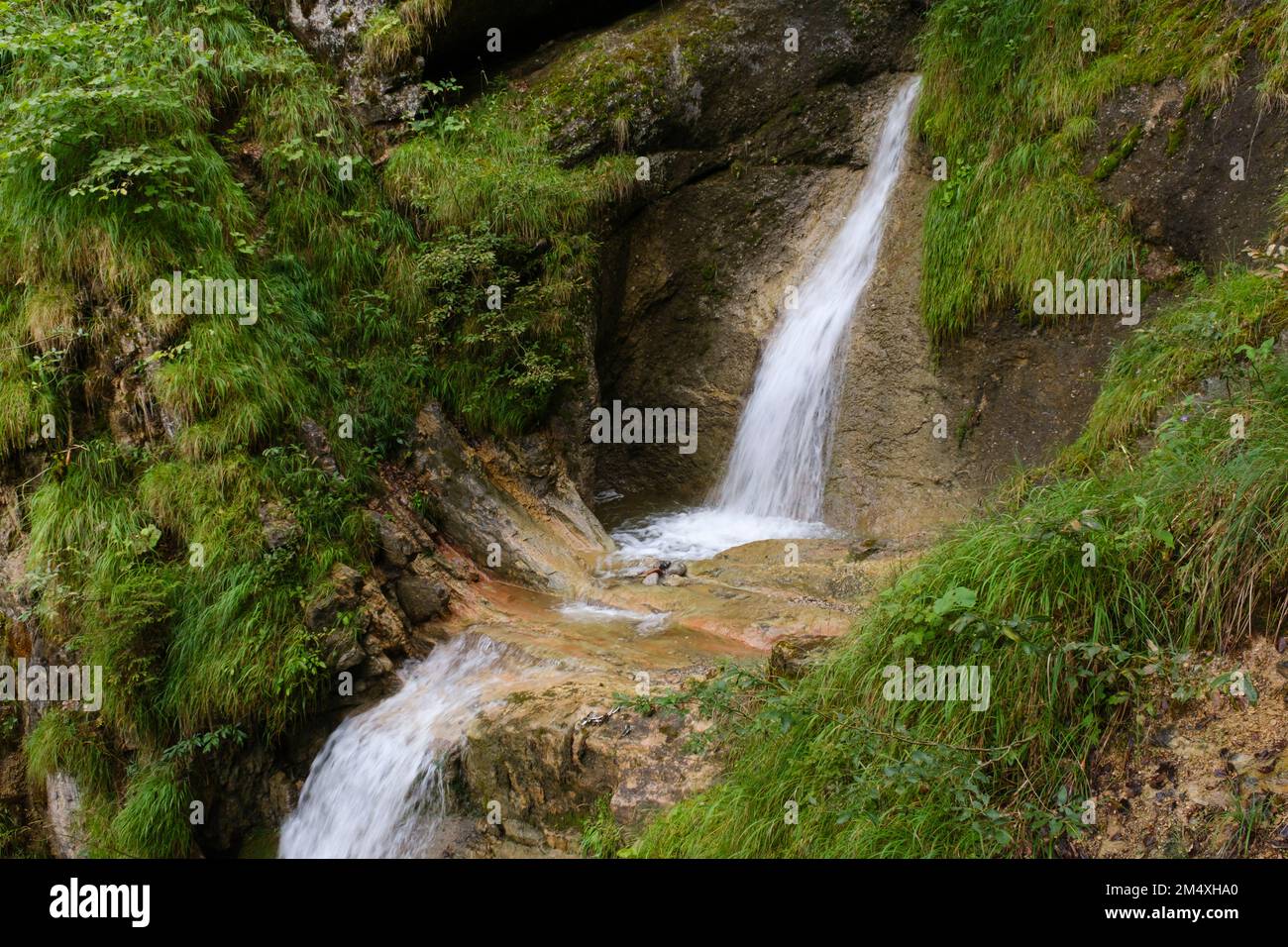 Germany, Bavaria, Small waterfall in Hollschlucht Stock Photo - Alamy