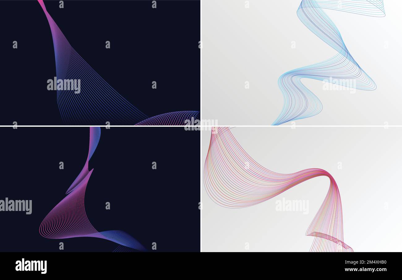 Modern wave curve abstract vector background for a cutting-edge ...