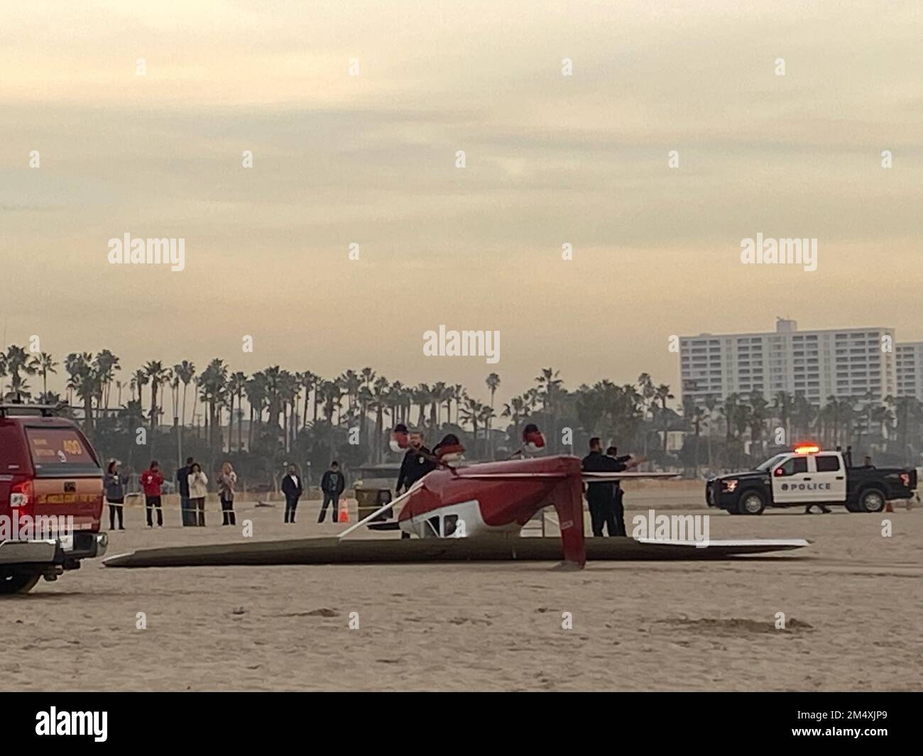 Santa Monica, California, USA. 22nd Dec, 2022. Rescue workers stand ...