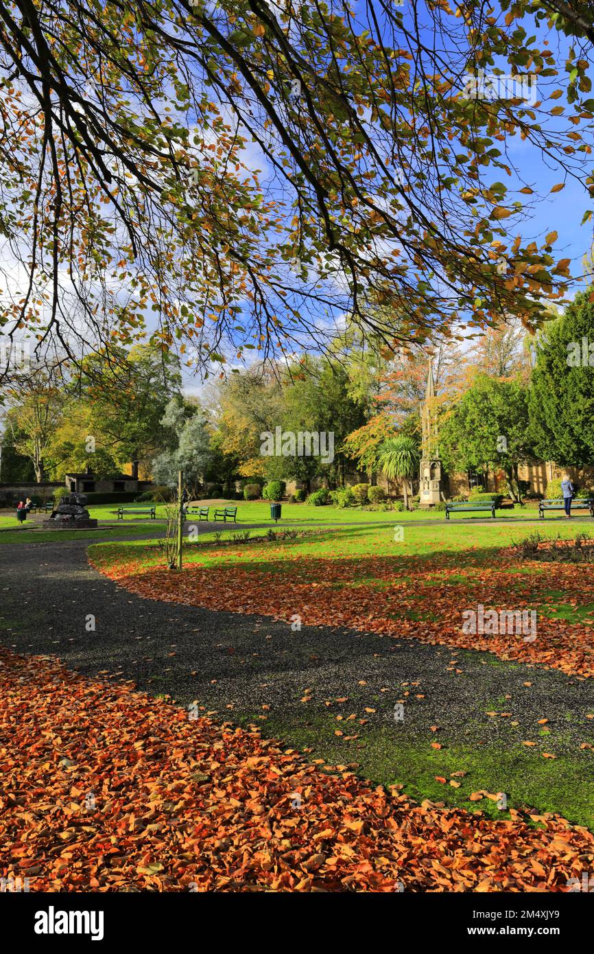 Autumn view over Bishops Gardens, Peterborough City, Cambridgeshire ...