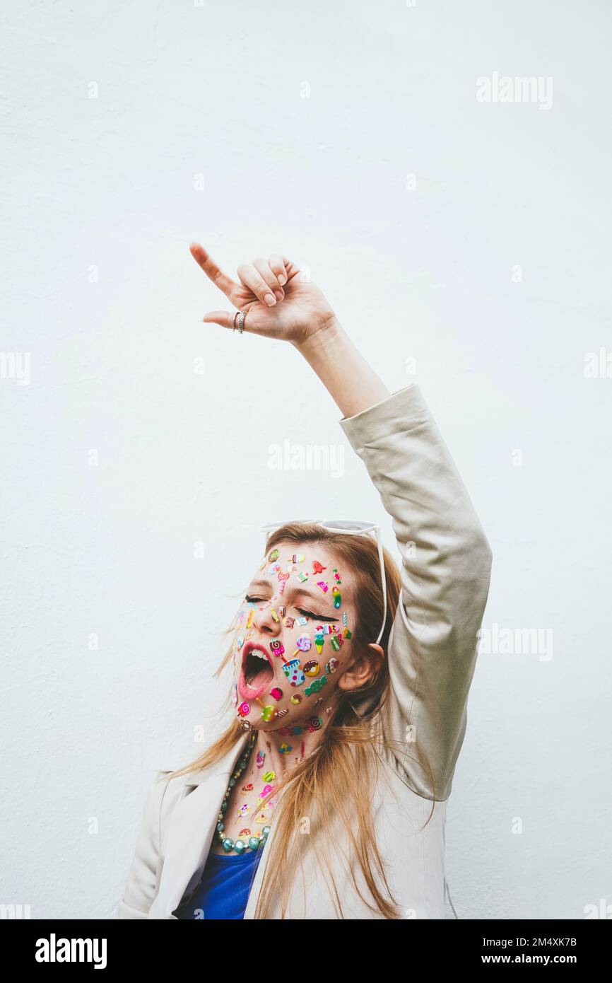 Female dancing in colourful background hi-res stock photography and ...
