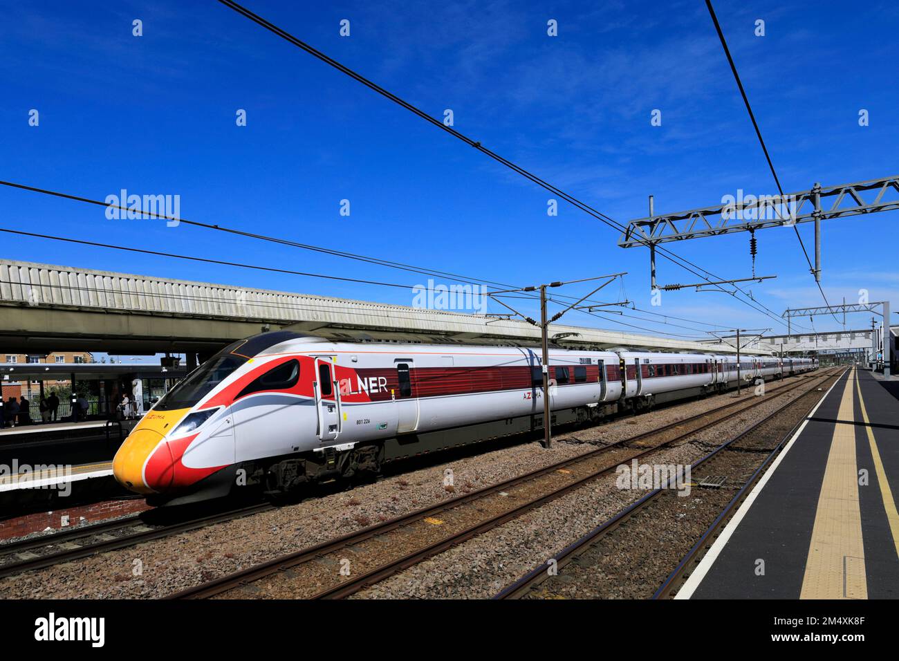LNER Azuma at Peterborough railway station, East Coast Main Line ...