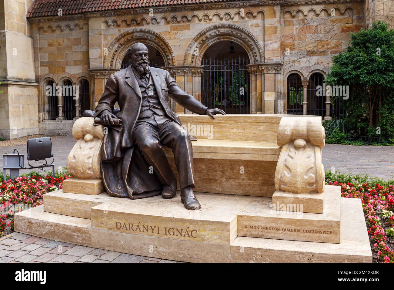 The sculpture of Hungarian politician Daranyi Ignac in Budapest ...