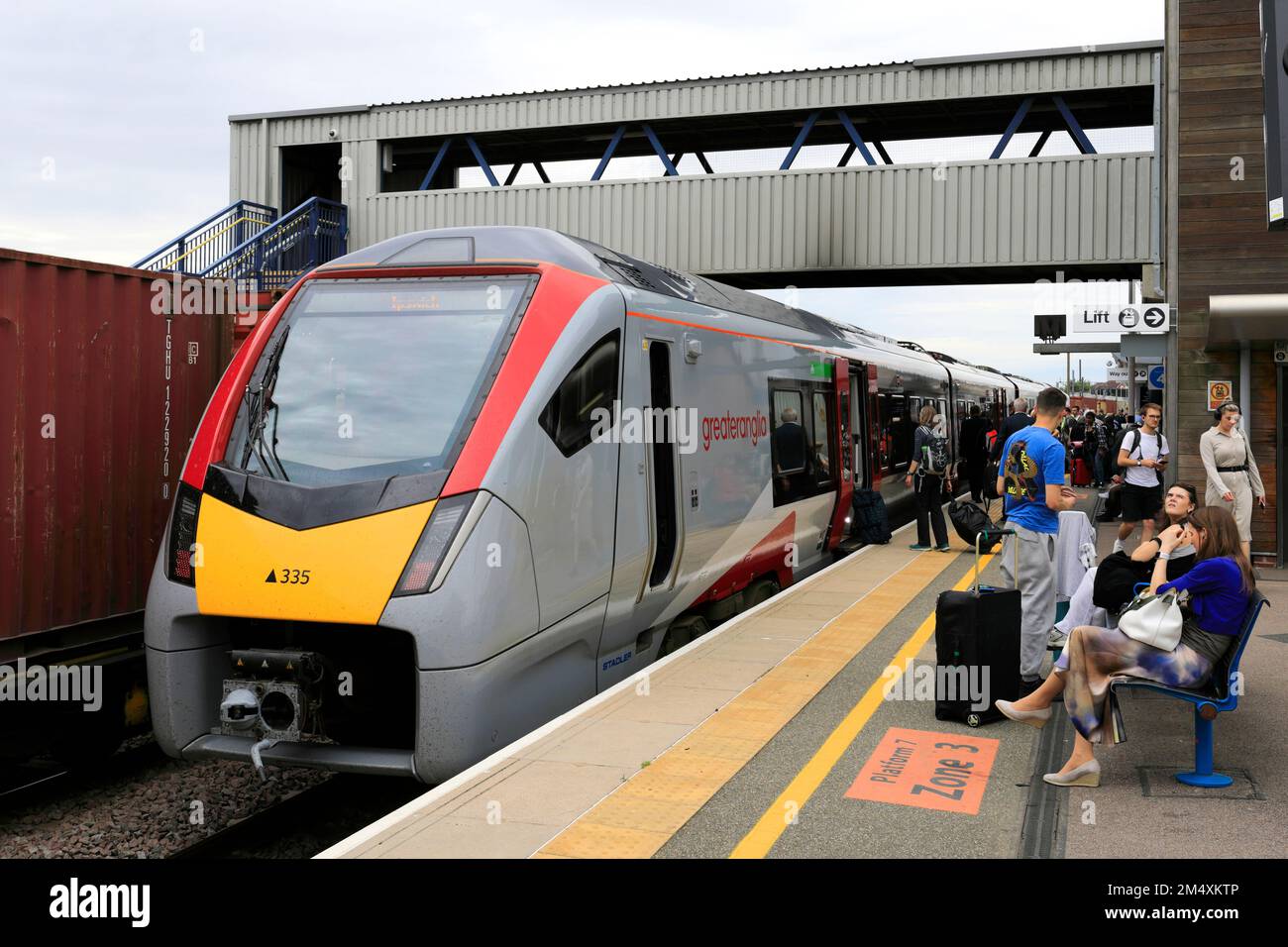 Greater Anglia trains, Class 755 train at Peterborough railway station ...