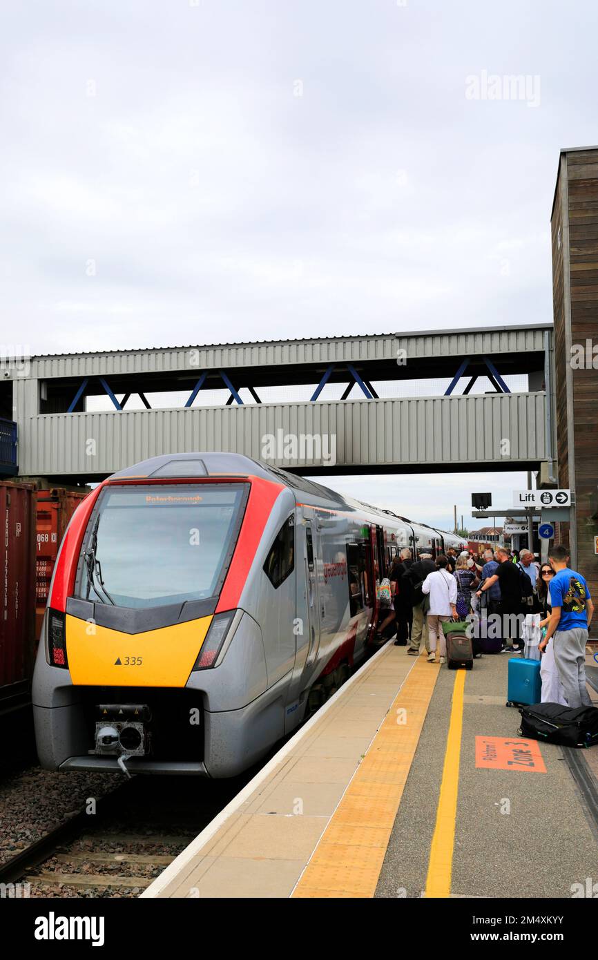 Greater Anglia trains, Class 755 train at Peterborough railway station ...