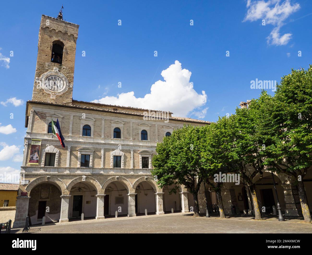 Town Hall, Piazza Emanuele, Cingoli, Le Marche, Italy, Europe Stock ...