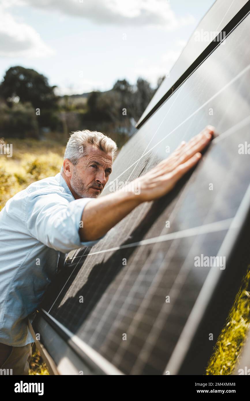 Solar panels in garden hi-res stock photography and images - Alamy