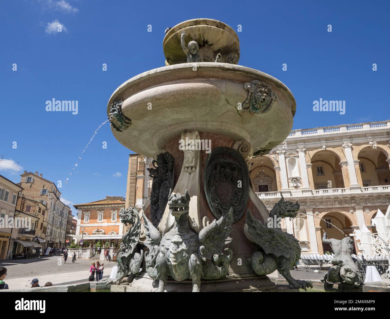 Piazza della Madonna, pilgramage town of Loreto, Le Marche, Italy ...
