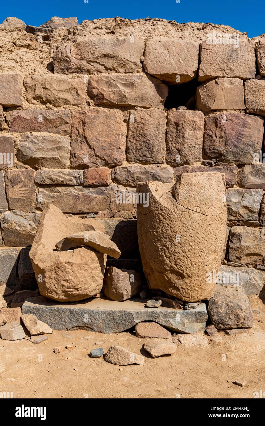 Ruined pots at Al-Ukhdud Archaeological Site in Najran, Saudi Arabia ...
