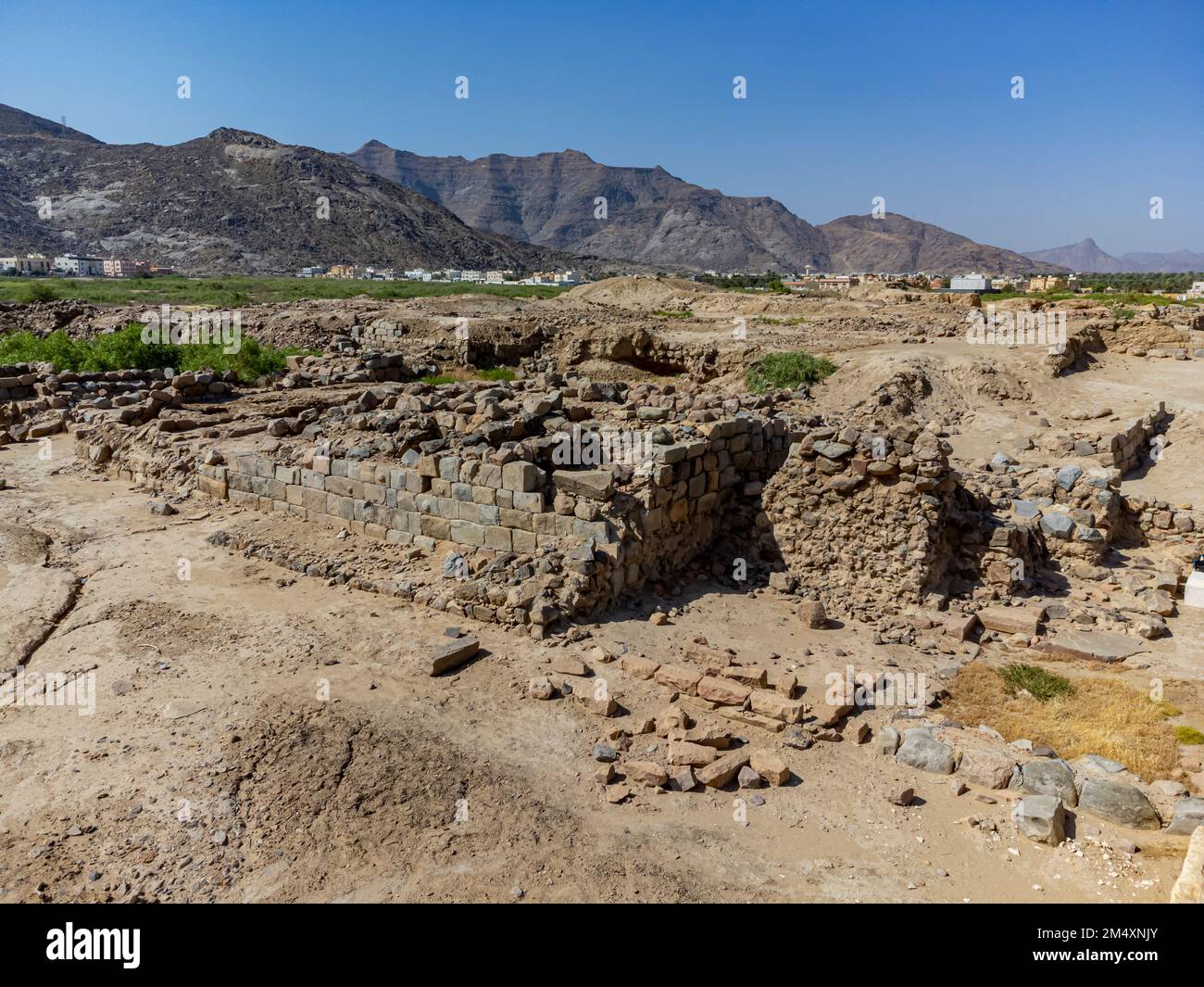 Old rock ruins at Al-Ukhdud Archaeological Site in Najran, Saudi Arabia ...
