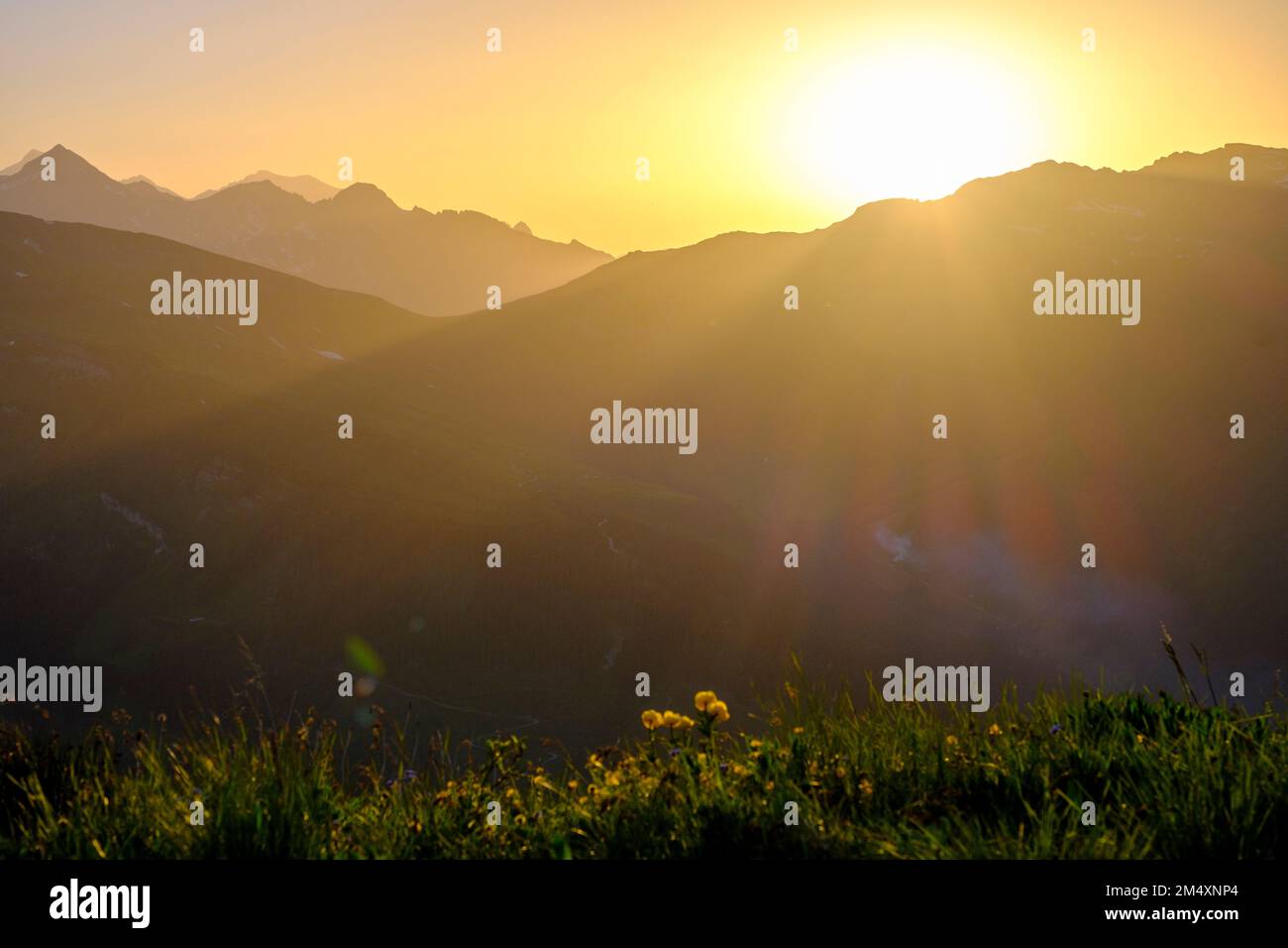 Stubnerkogel mountain sunset hi-res stock photography and images - Alamy