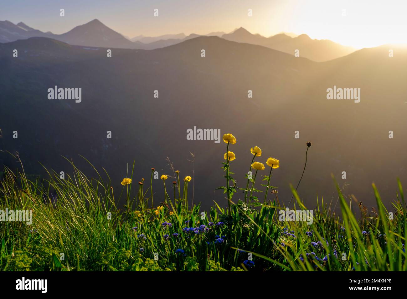 Stubnerkogel mountain sunset hi-res stock photography and images - Alamy