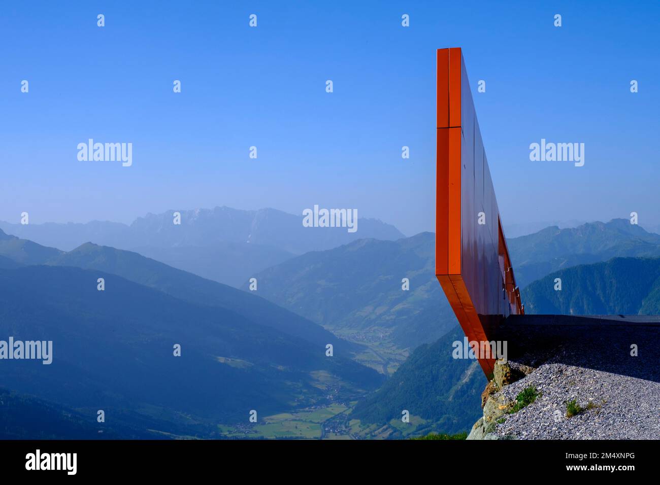 Viewing platform overlooking gastein valley hi-res stock photography ...