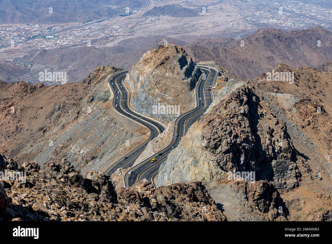 Saudi Arabia, Mecca, Taif, Aerial view of Al Hada Road Stock Photo - Alamy