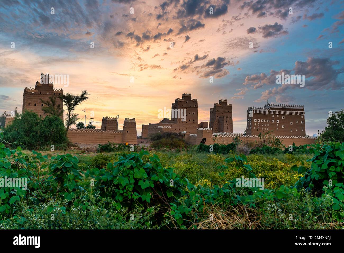 Saudi Arabia, Najran Province, Najran, Village with traditional Arabic ...