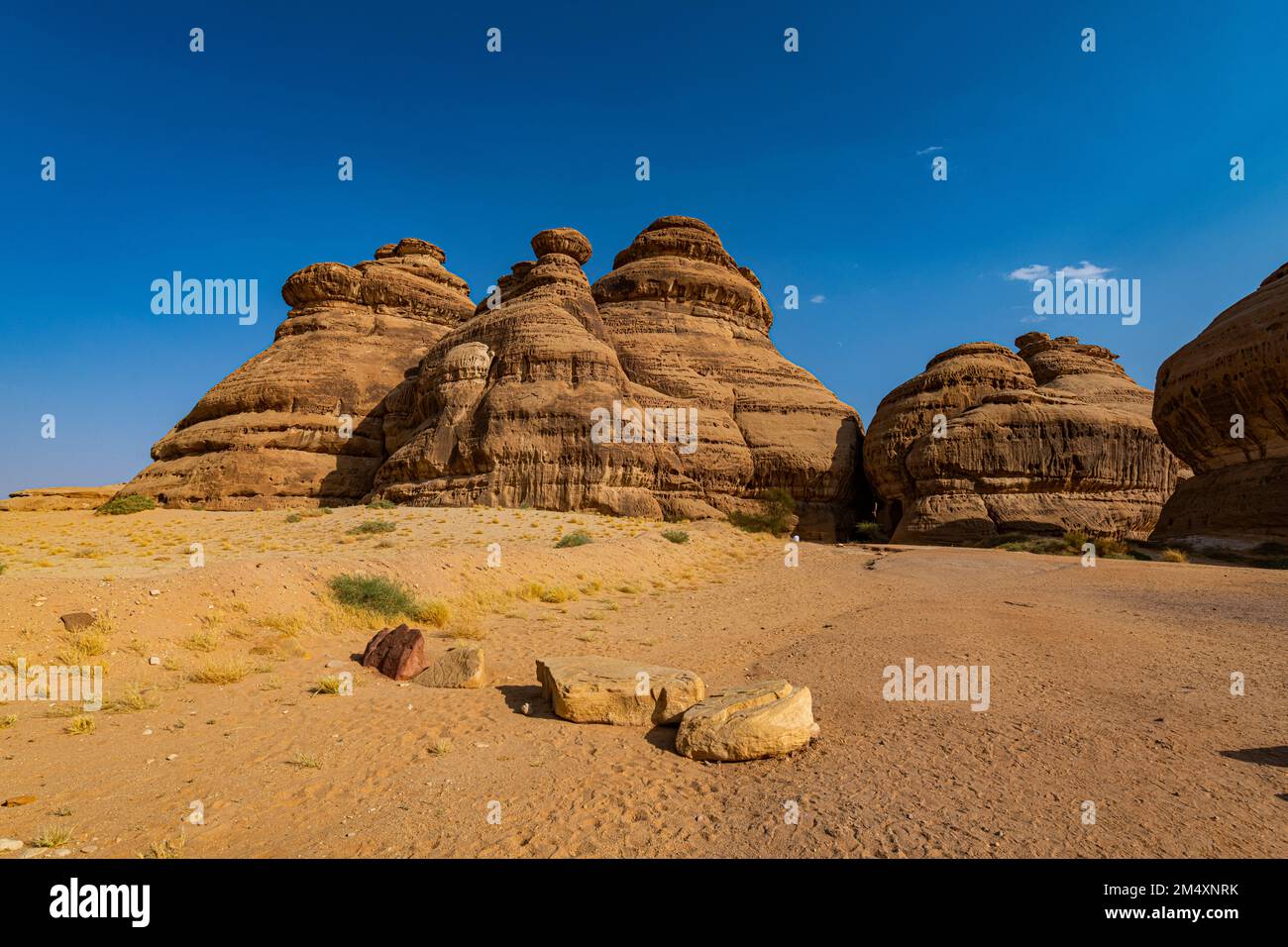 Saudi Arabia, Medina Province, Al Ula, View of eroded rock formation ...