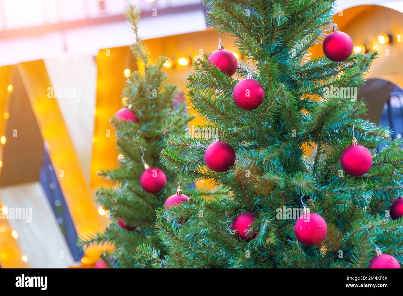 Card golden christmas trees hi-res stock photography and images - Alamy