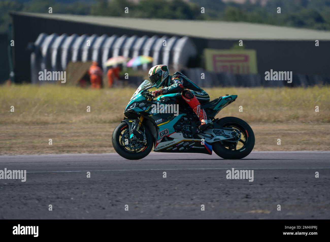 British Super Bikes Thruxton Race Circuit Sunday Race Day Stock Photo ...
