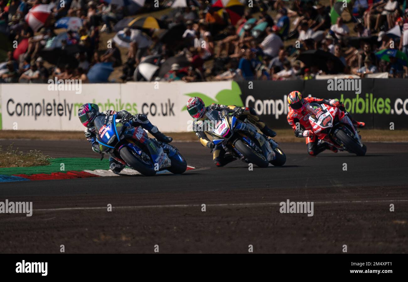 British Super Bikes Thruxton Race Circuit Sunday Race Day Stock Photo ...